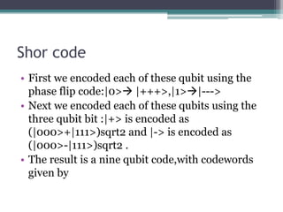 Quntum error | PPTX | Physics | Science