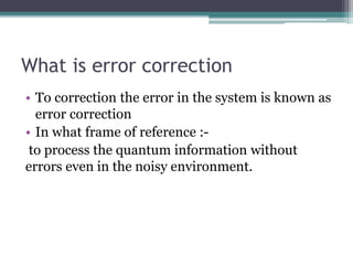 Quntum error | PPTX