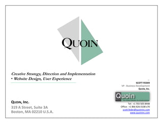 QUOIN Website Design | PPT