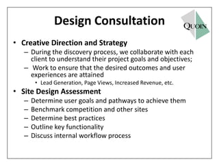 QUOIN Website Design | PPT