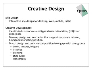 QUOIN Website Design | PPT