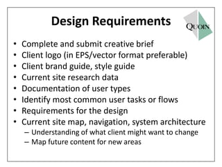 QUOIN Website Design | PPT