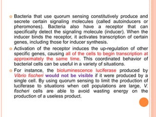 Quorum sensing and its significance | PPTX