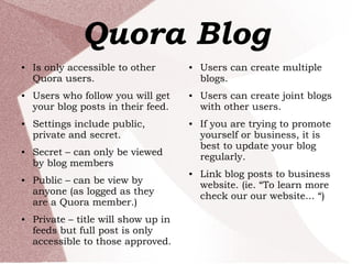 Quora in Brief | ODP
