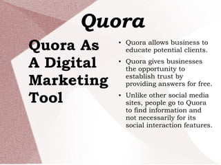 Quora in Brief | ODP