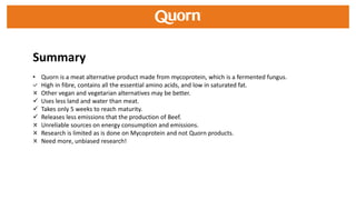 Quorn power point - food chain study | PPTX