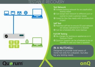 Disaster Recovery by Quorum | PPT