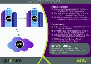 Disaster Recovery by Quorum | PPT