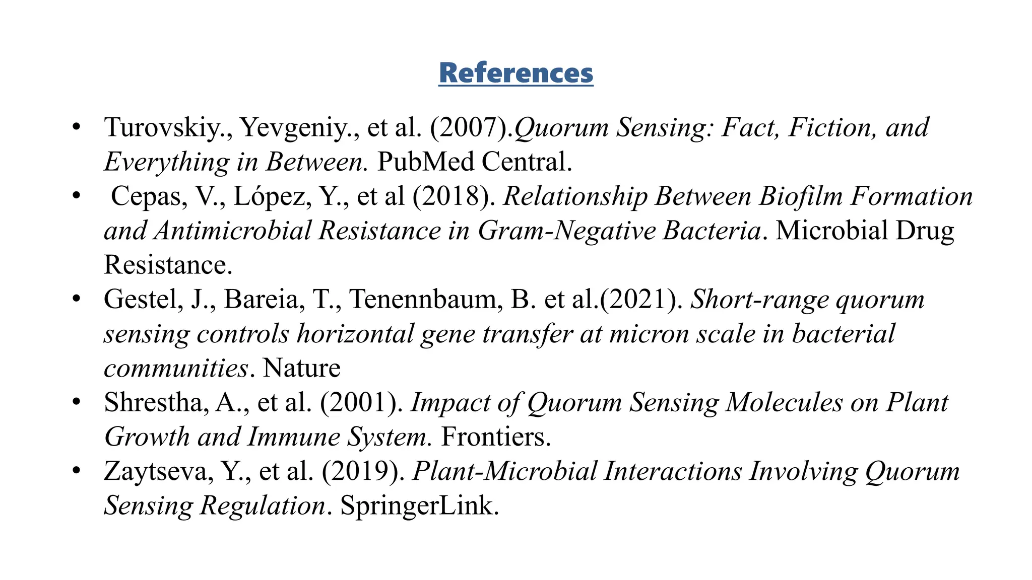 Quorum Sensing in microbial species (Bacterial Communication) | PDF