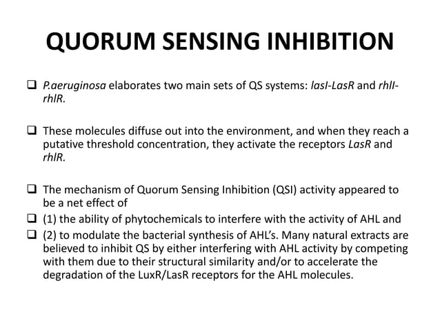 Quorum sensing group 6 | PPTX