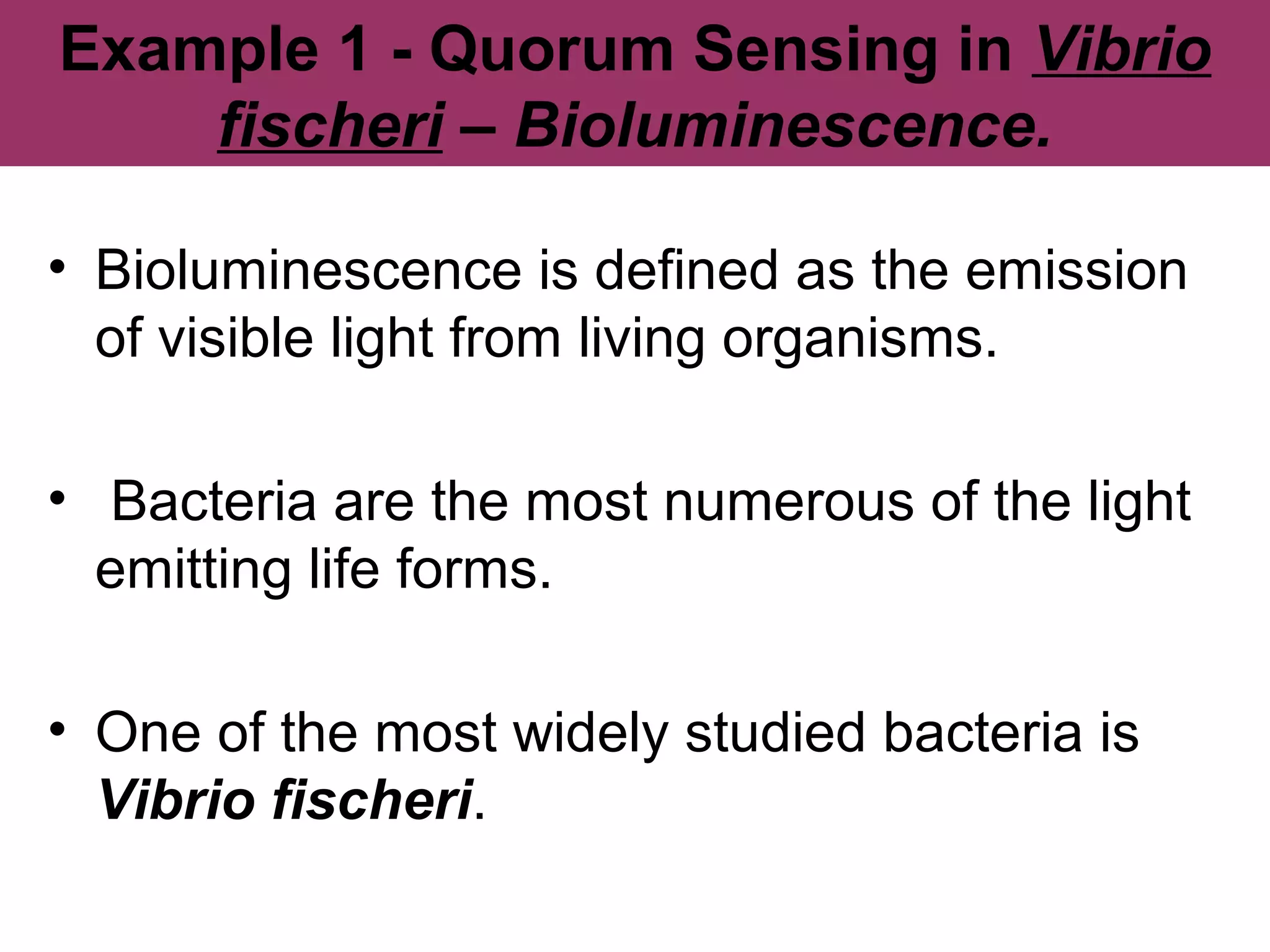 Quorum sensing in bacteria | PPT
