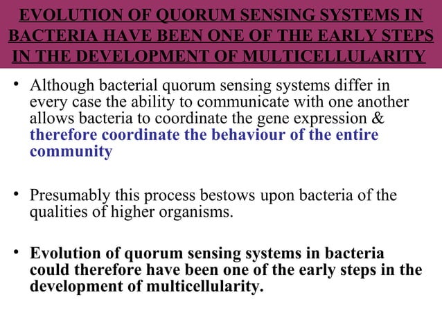 Quorum sensing in bacteria | PPT