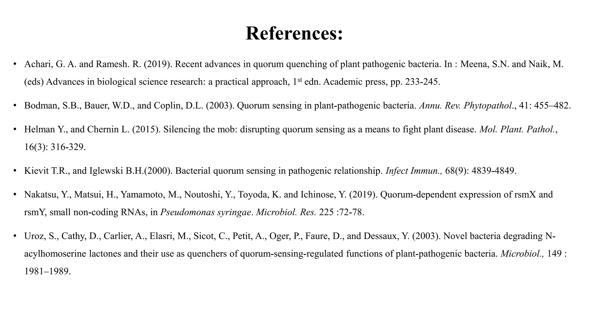 Quorum sensing in plant pathogenic bacteria. Maruthi.pptx