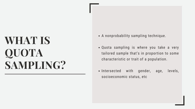 Quota Sampling, Description, Pros and Cons | PDF