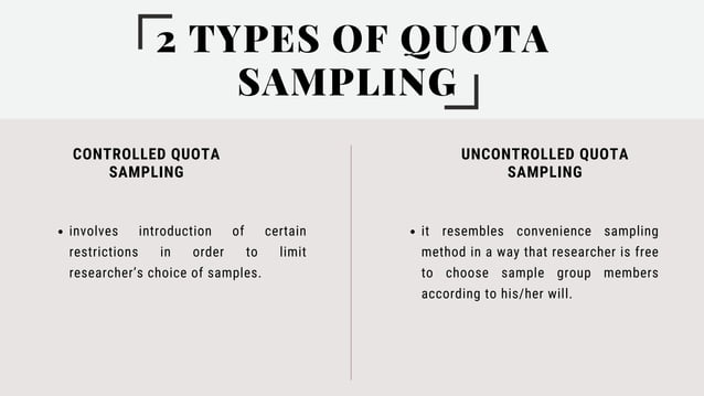 Quota Sampling, Description, Pros and Cons | PDF