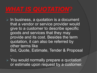 Quotation | PPTX | Personal Taxes | Personal Finance