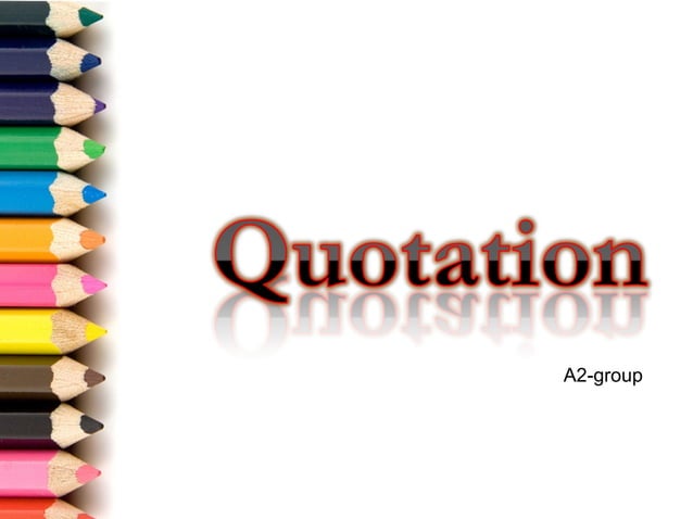 Quotation | PPT
