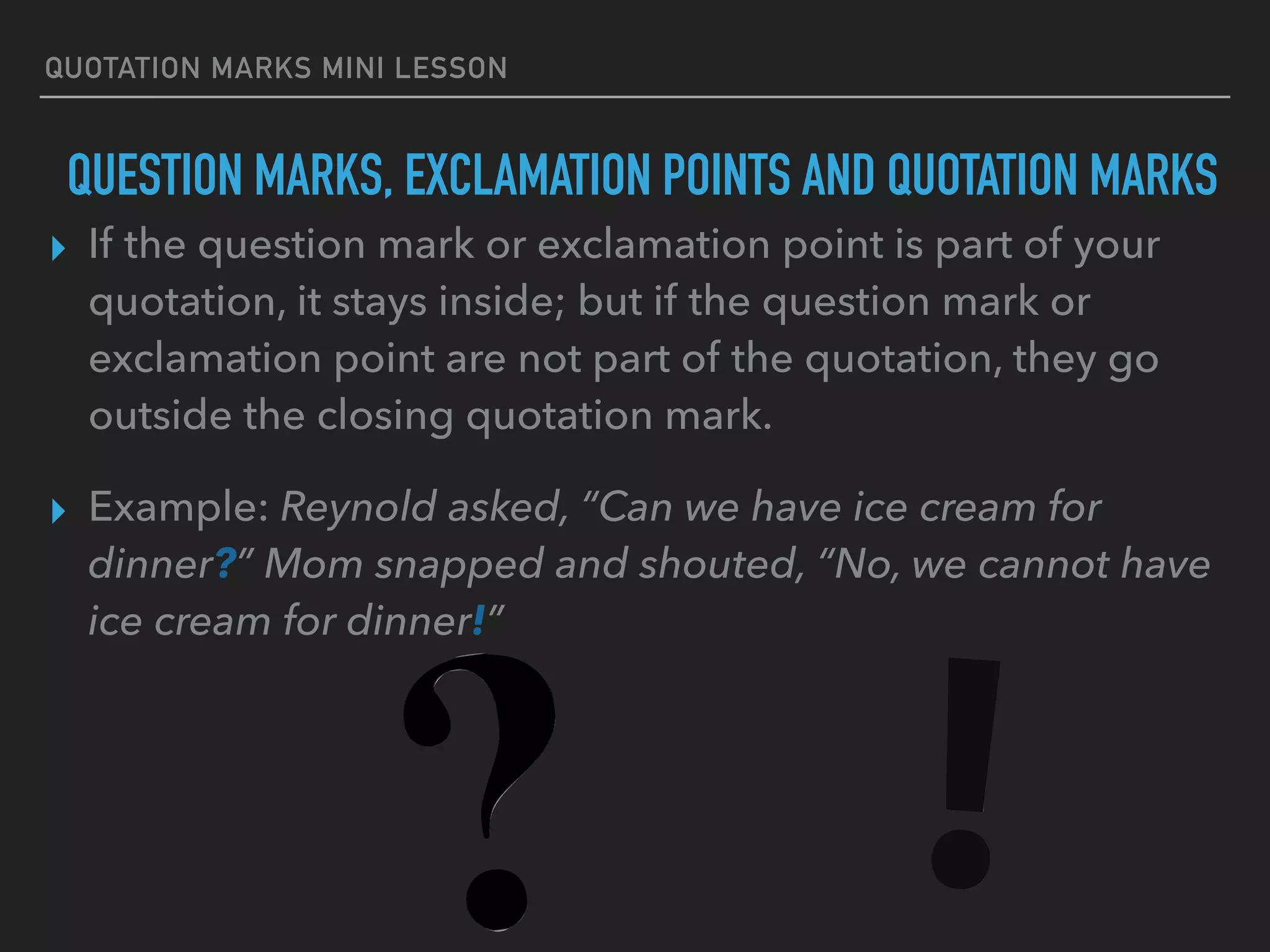 Quotation marks mini lesson | PDF | Education