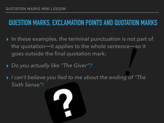 Quotation marks mini lesson | PDF