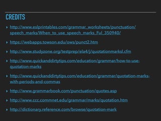 Quotation marks mini lesson | PDF