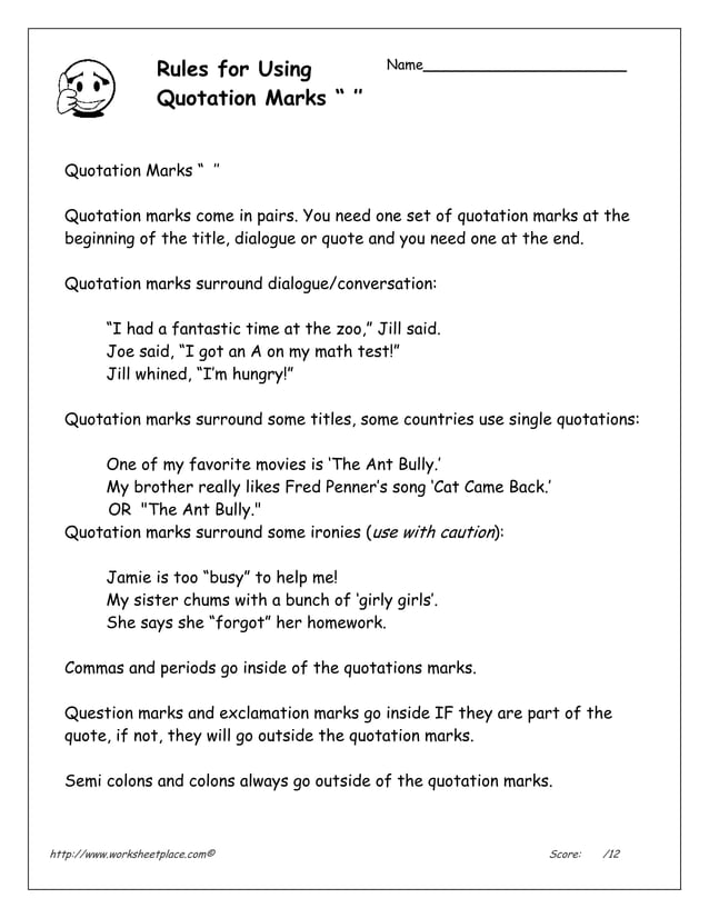 Quotation marks-rules | PDF