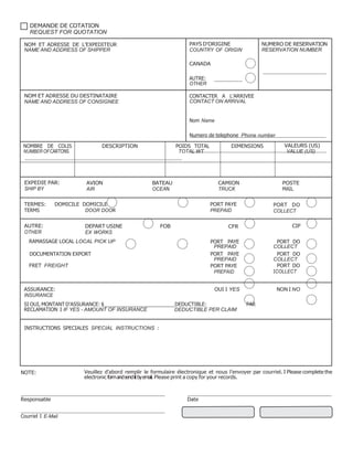 Quotation form | PDF