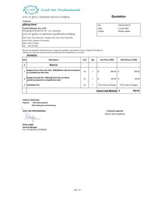 Quotation hot air duct and hot pipe for modern plastic | PDF