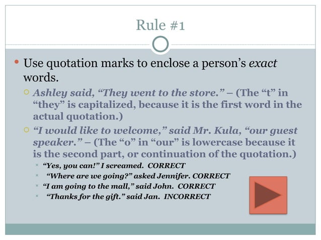 Quotation mark guide | PPT