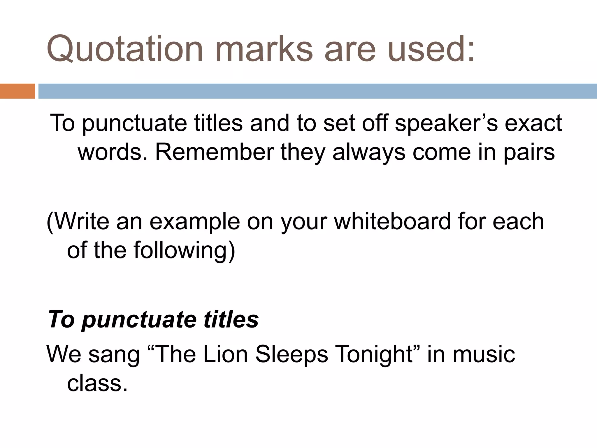 Quotation Marks | PPTX