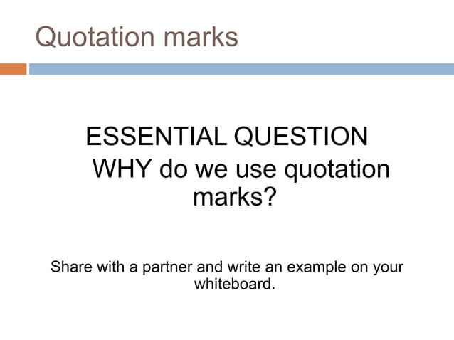 Quotation Marks | PPTX