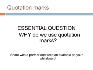 Quotation Marks | PPT