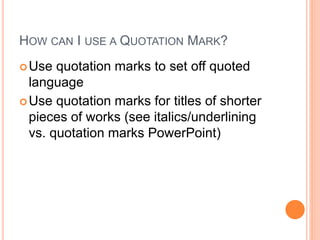 Power Point Presentation quotation marks | PPT