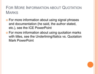 Power Point Presentation quotation marks | PPT