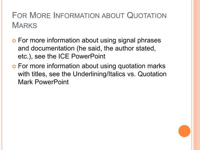Power Point Presentation quotation marks | PPT