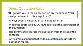 Quotation Marks and Quoted Material | PPTX