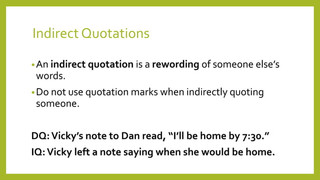 Quotation Marks and Quoted Material | PPTX