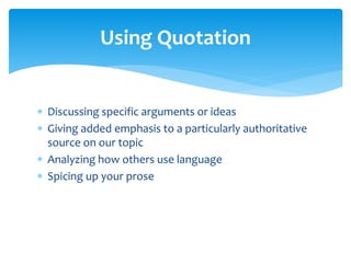 Reading Comprehension: Quotation | PPTX