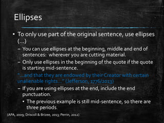 How to Format Quotations | PPT