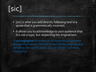 How to Format Quotations | PPT