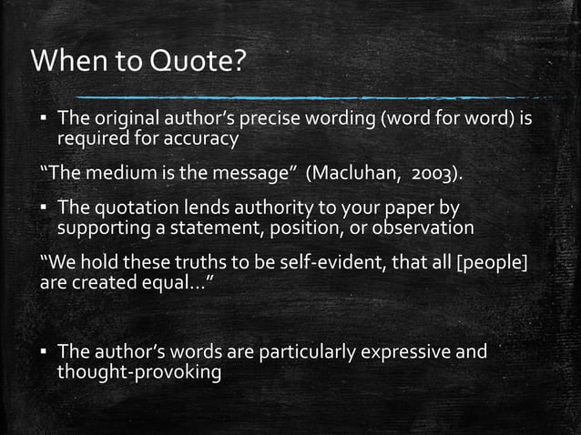 How to Format Quotations | PPT