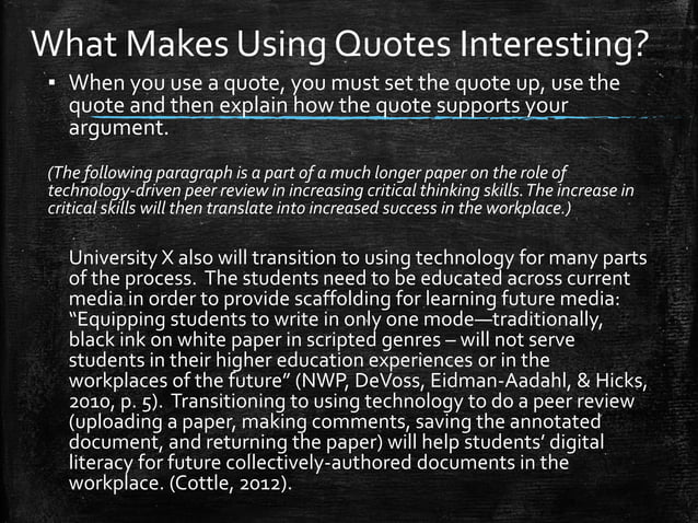How to Format Quotations | PPT