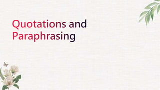 Quotations and Paraphrasing.pptx
