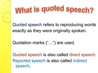Quoted speech | PPTX