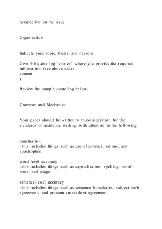 Quote LogOverviewAt this point you should have selected | PDF