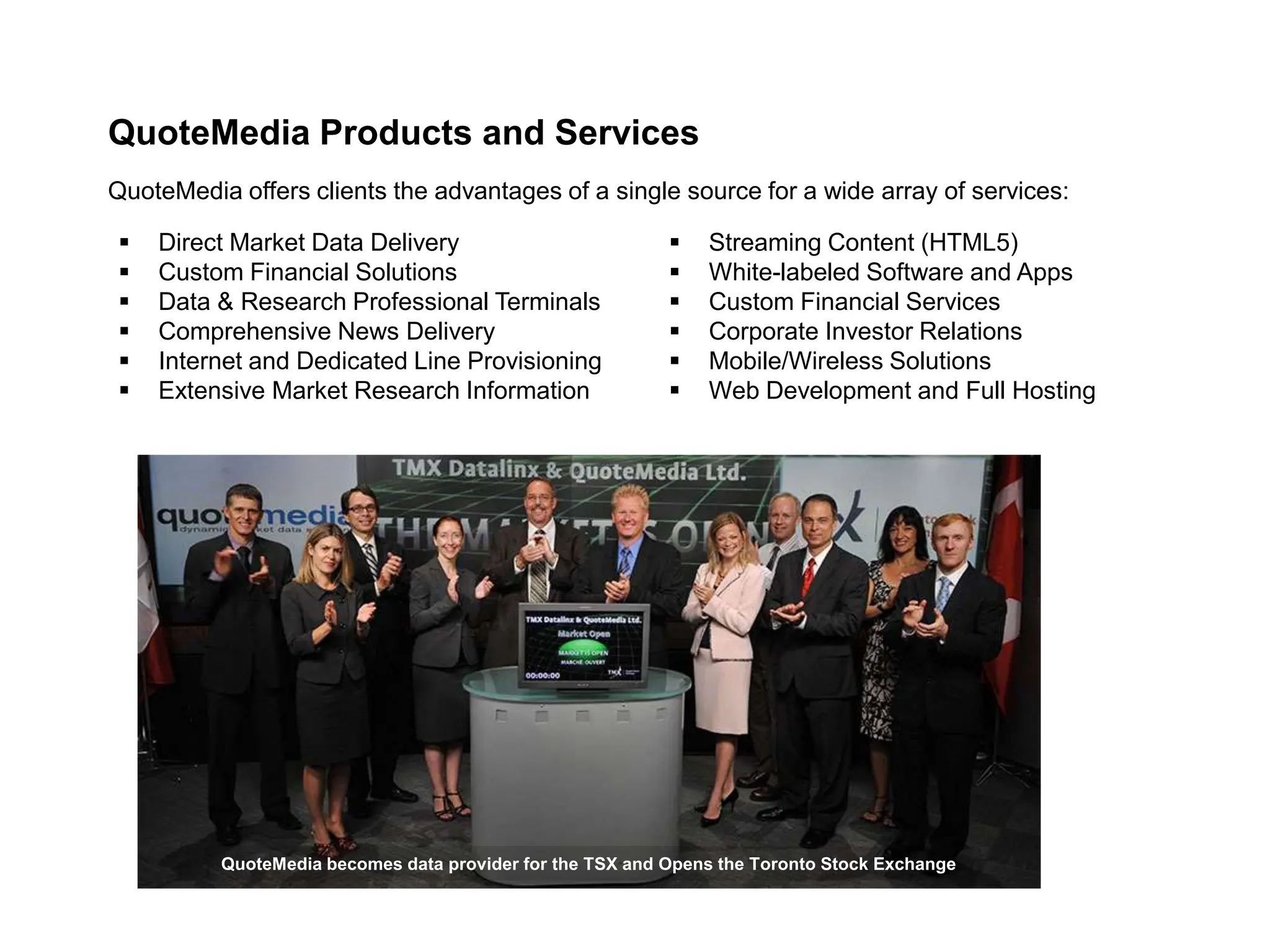 QuoteMediaOverview corporate presentation | PPTX