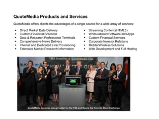 QuoteMediaOverview corporate presentation | PPTX