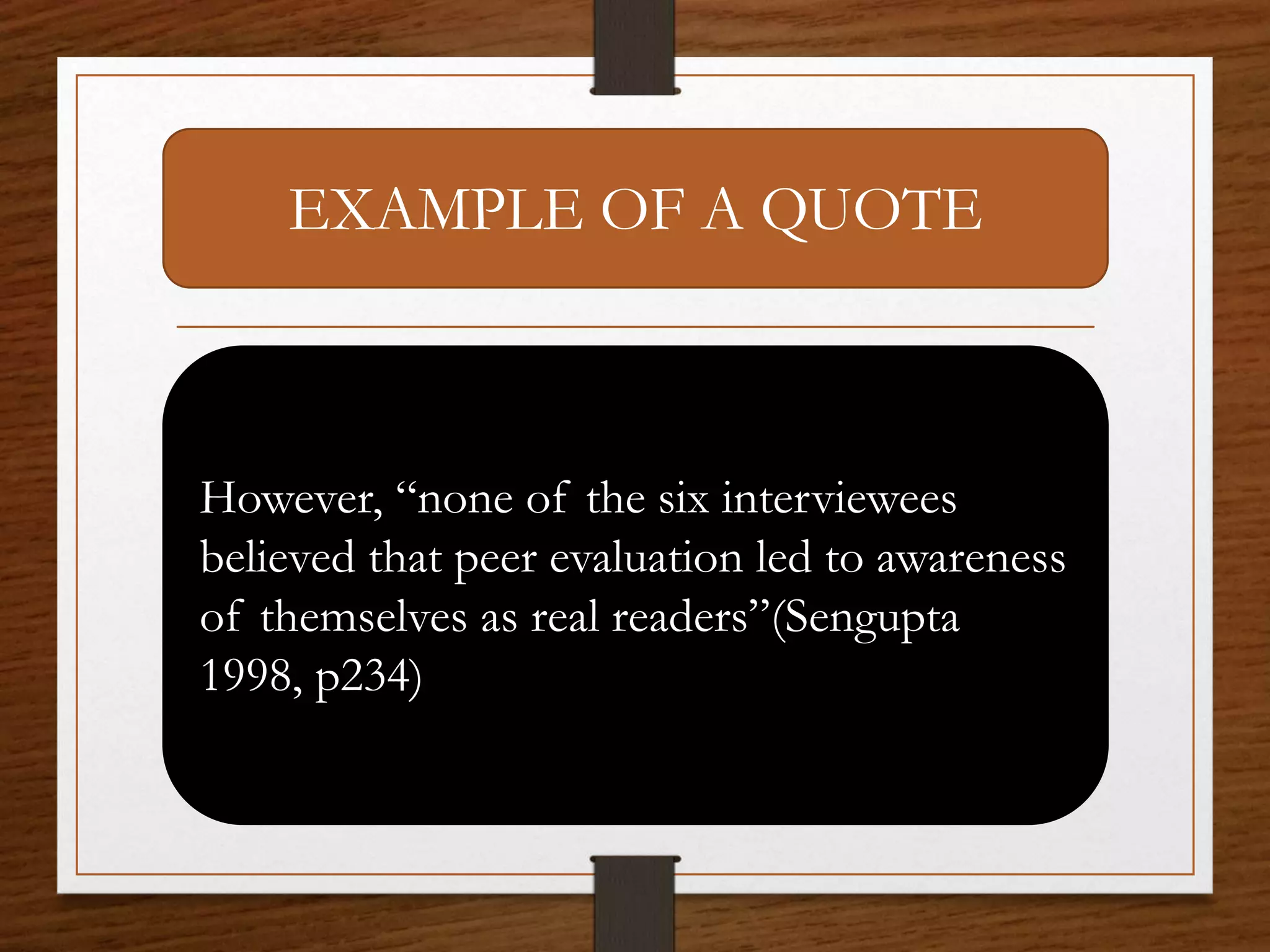 Quotation, paraphrasing and summarizing | PPT