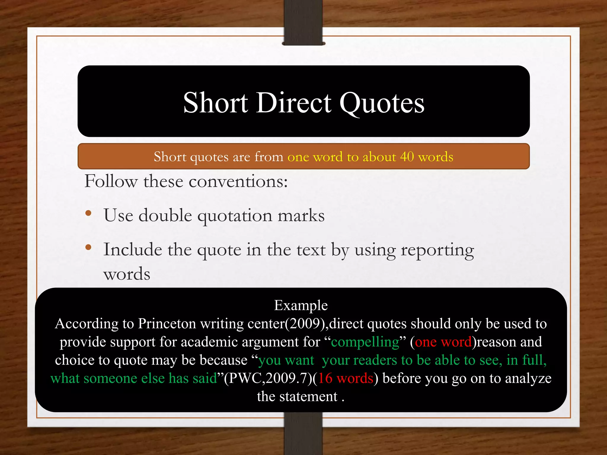 Quotation, paraphrasing and summarizing | PPT