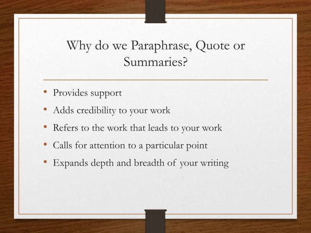Quotation, paraphrasing and summarizing | PPT | Freelance Writing | Content Production
