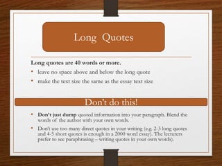 Quotation, paraphrasing and summarizing | PPT